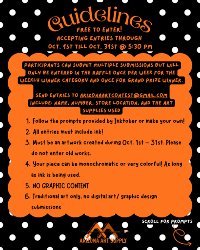 Inktober 2025: Rules And Guidelines! - Arizona Art Supply